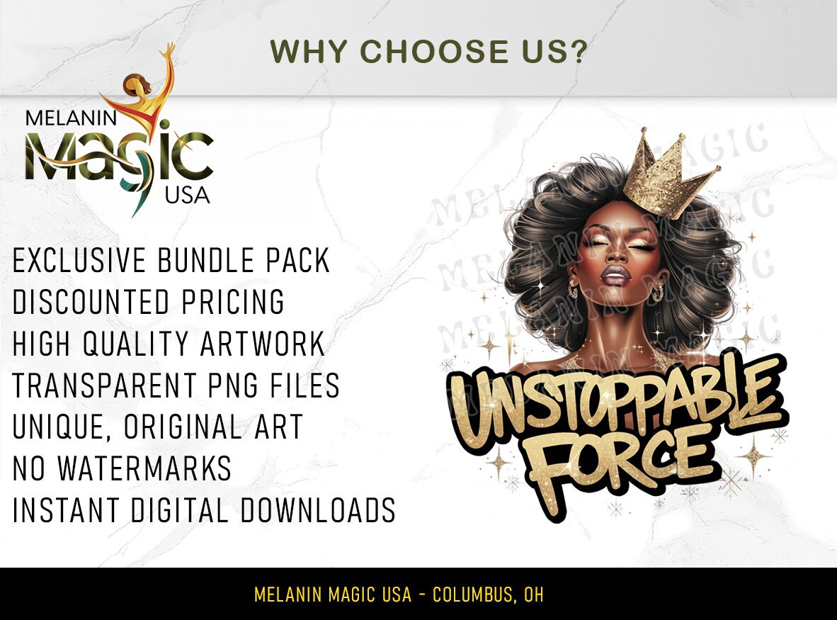 Unstoppable Force Png Sublimation Design, Empowerment Png, Queen Png ...