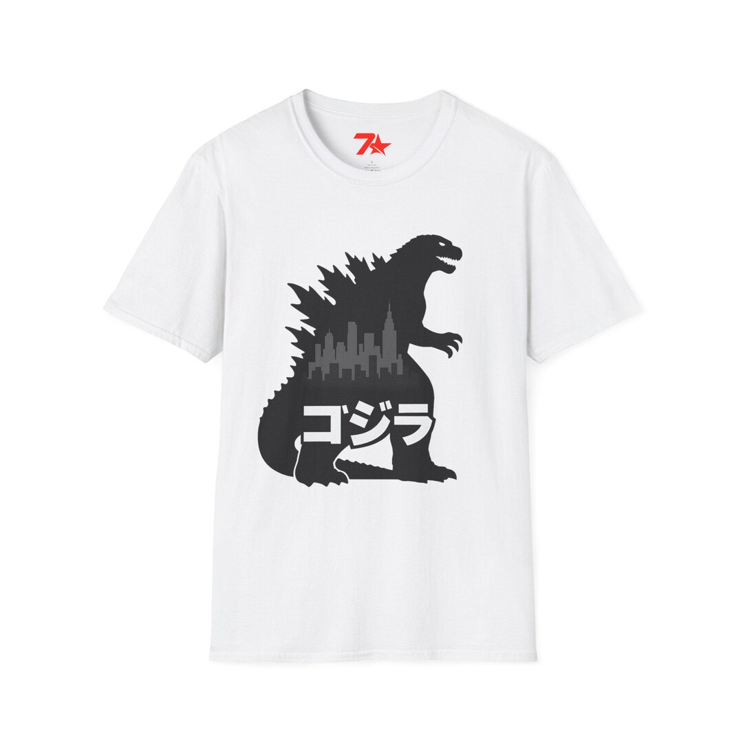 Godzilla Japanese Writing Unisex T-shirt - Kaiju Graphic Tee, Monster ...