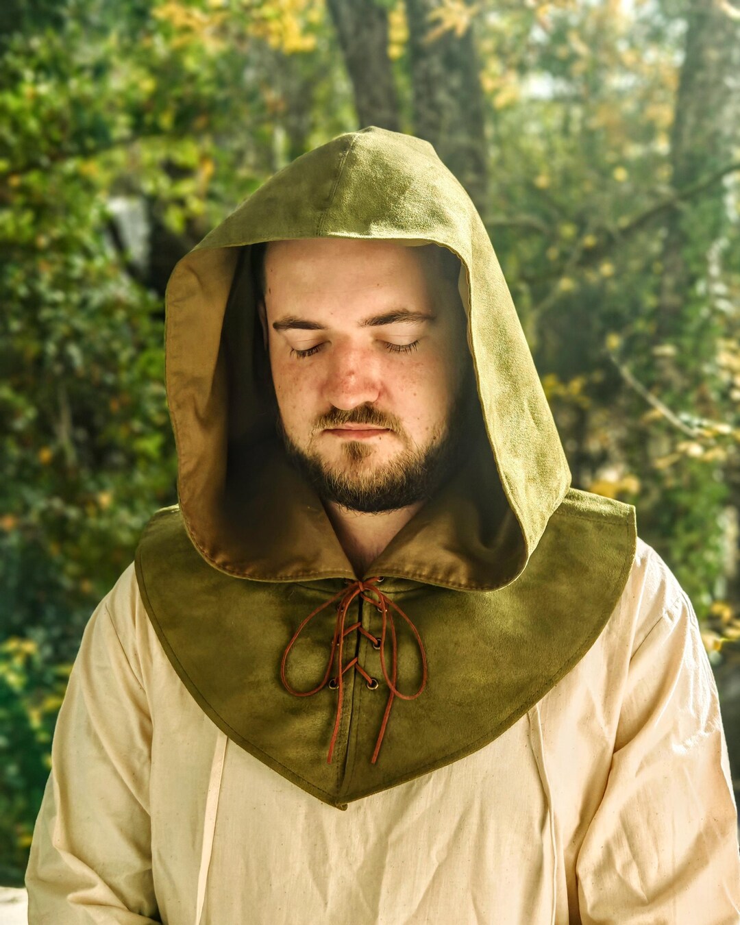 Medieval Hunter Hood, LARP, Renaissance Party, Cosplay - Fantasy Ranger ...