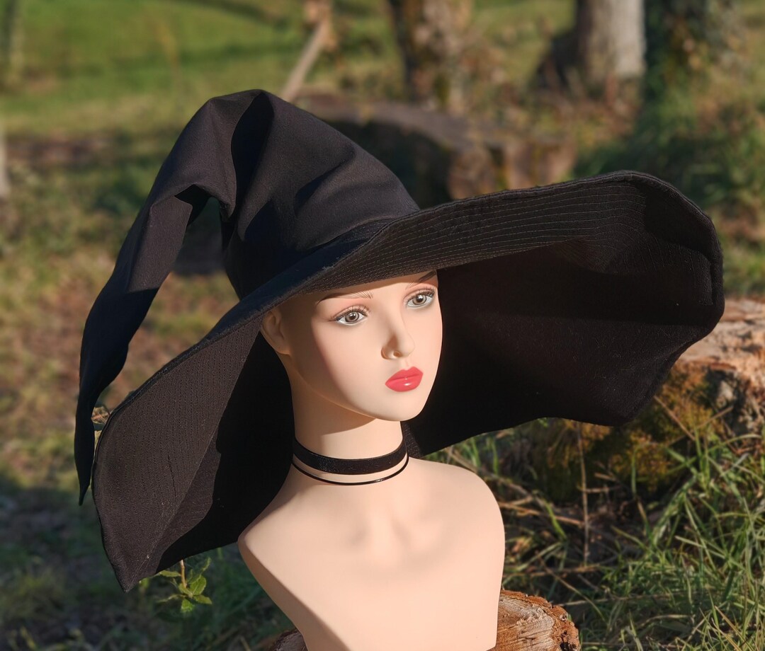 Extra Large Witch Hat, Black Witch Hat, Halloween Hat, Custom Witch Hat ...