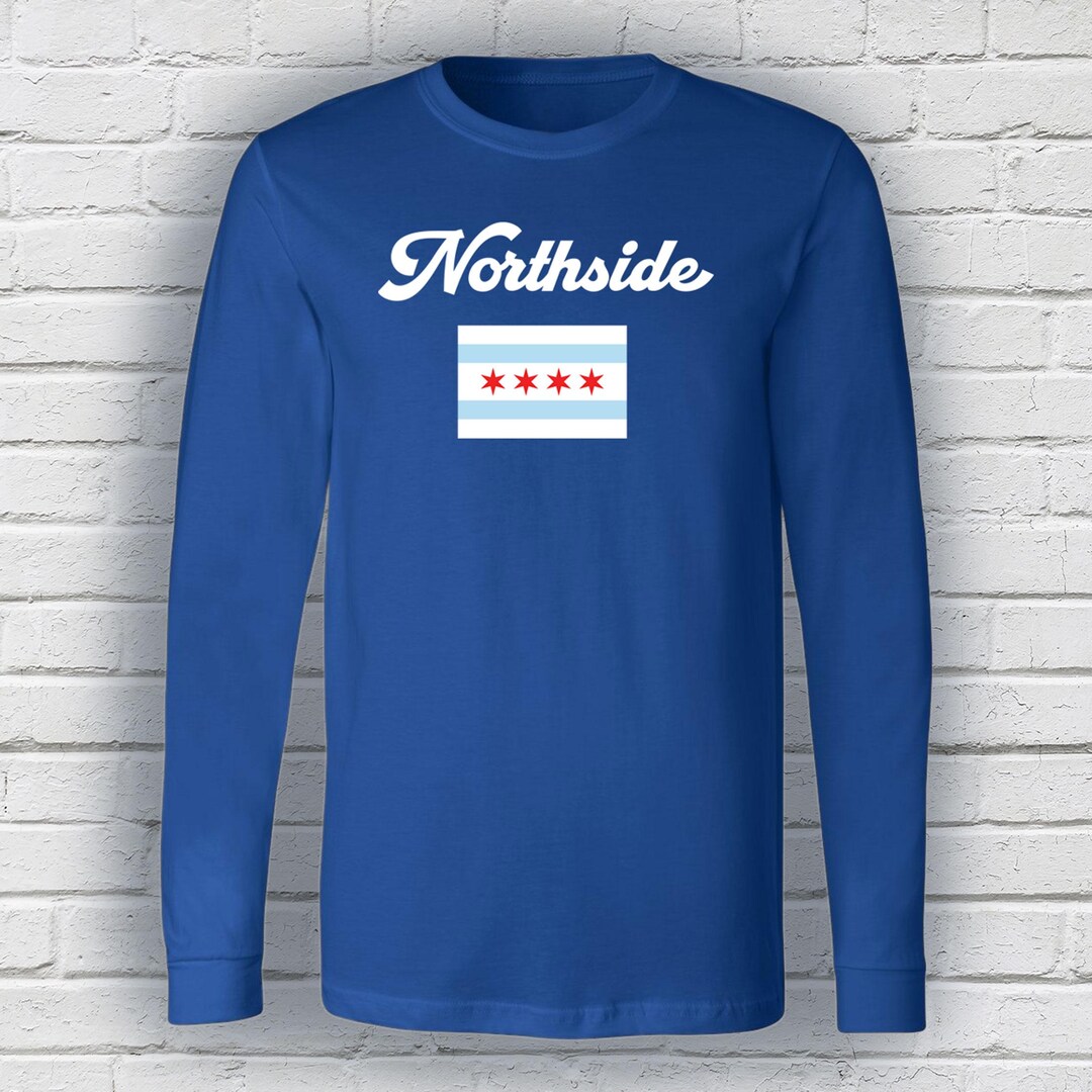 Northside Chicago Flag Blue Long Sleeve T-shirt/jersey - Etsy