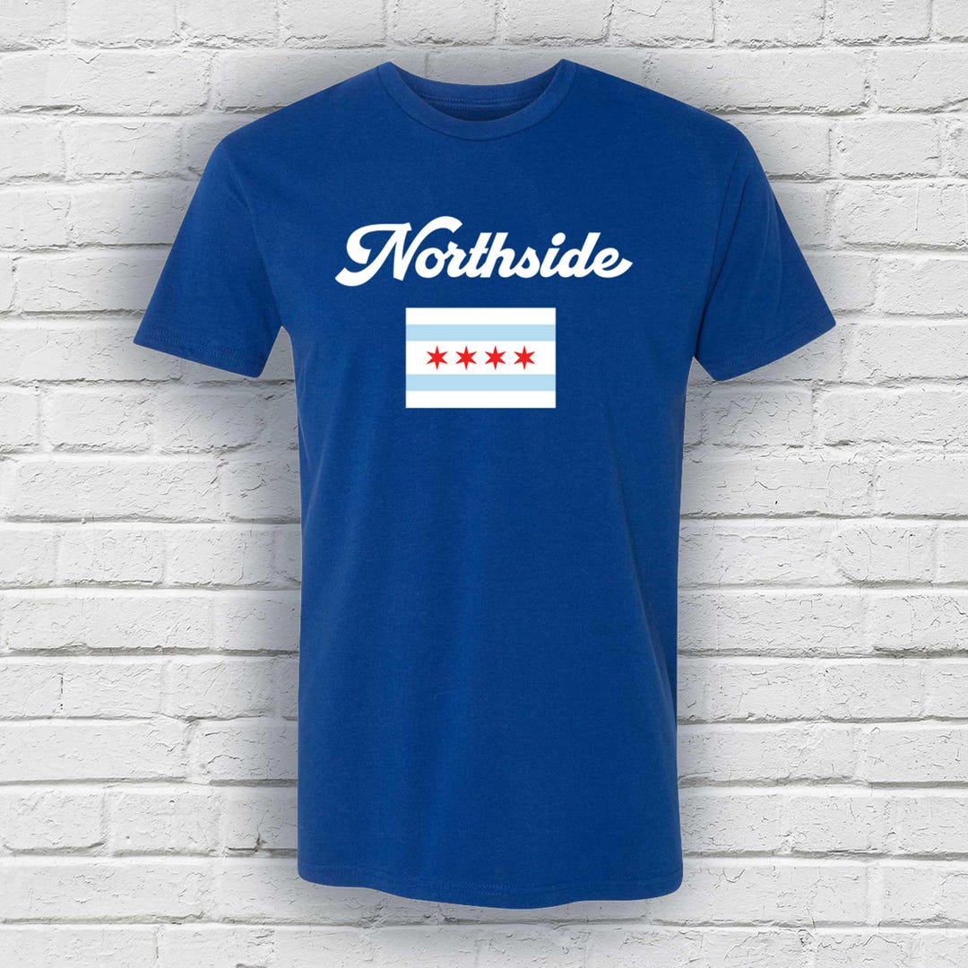 Northside Chicago Flag Blue T-shirt - Etsy