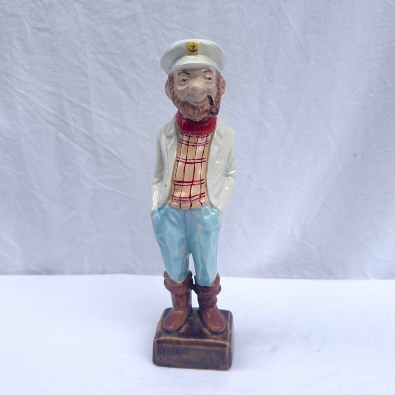 Salty Sailor Ceramic Statue | Vintage Sea Captain Figure | Nautical ...