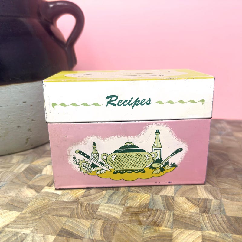 Retro Recipe Tin - Etsy