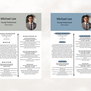 Professional Resume Template | Photo Included | Canva Editable | Cover ...