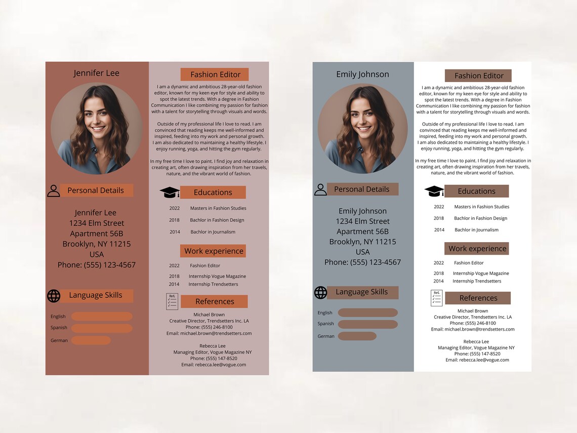 Modern Resume Template for Creatives 2025 | Canva Editable | Executive ...
