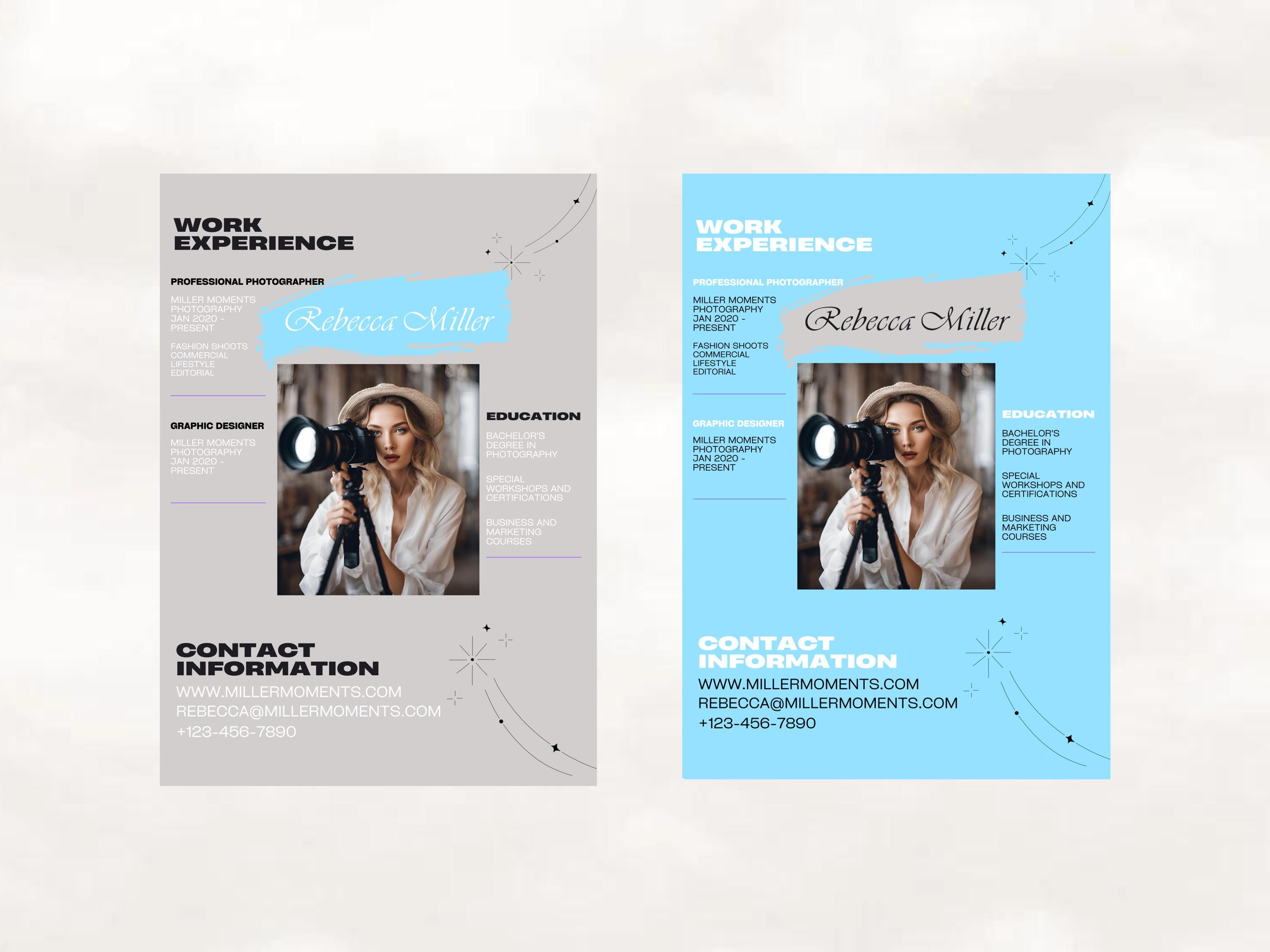 Professional Resume Template | Photo Included | Canva Editable | Cover ...