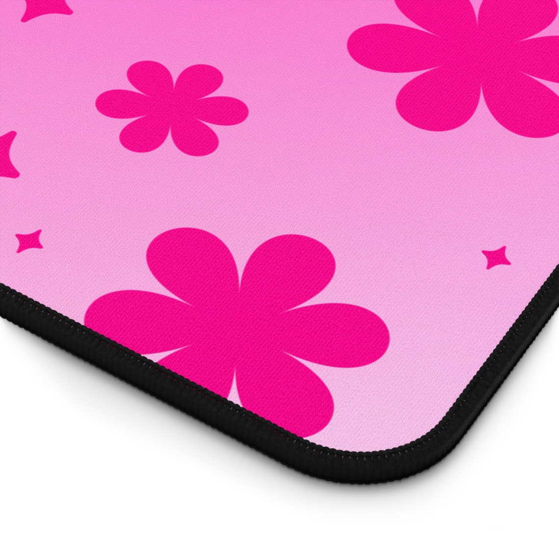 Hot Pink Desk Mat Barbiecore Deskmat Floral Desk Mat Cute Large ...