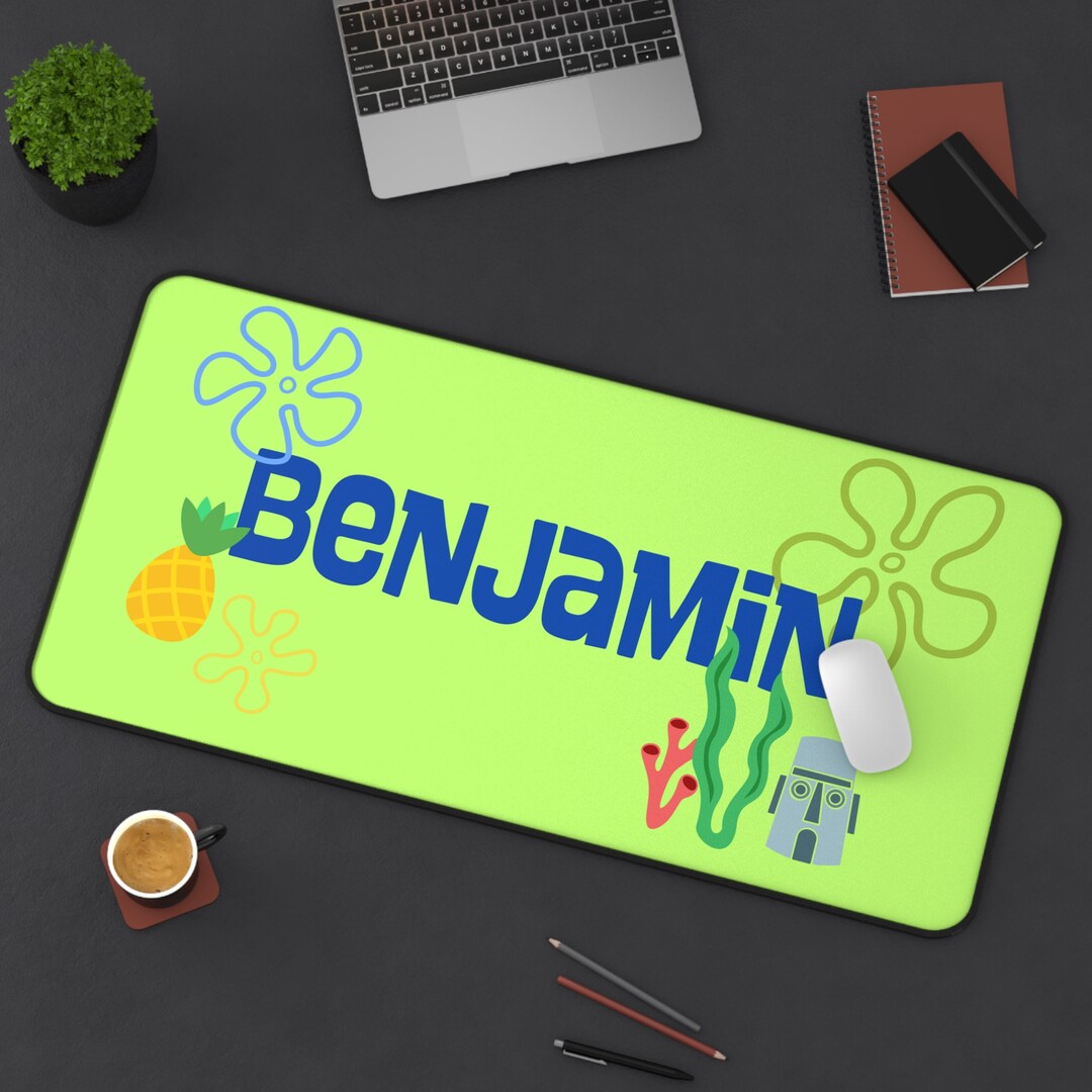 Personalized Teen Desk Mat Custom Name Mousepad Childrens Room Sponge ...