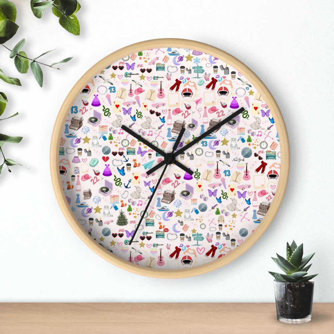 Tay Inspired Gifts Girlie Wall Clock Easter Eggs Fangirl Wall Decor ...
