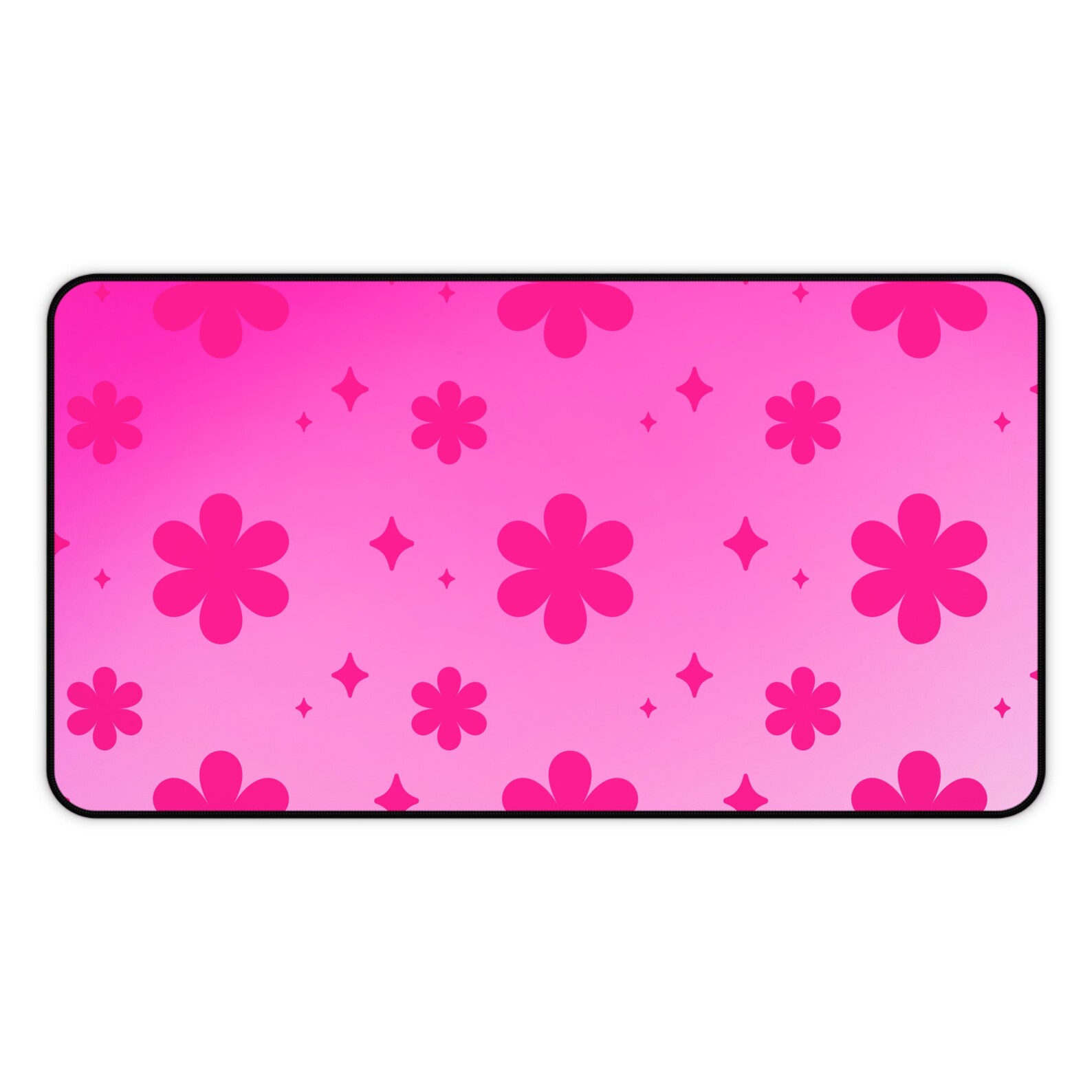 Hot Pink Desk Mat Barbiecore Deskmat Floral Desk Mat Cute Large ...