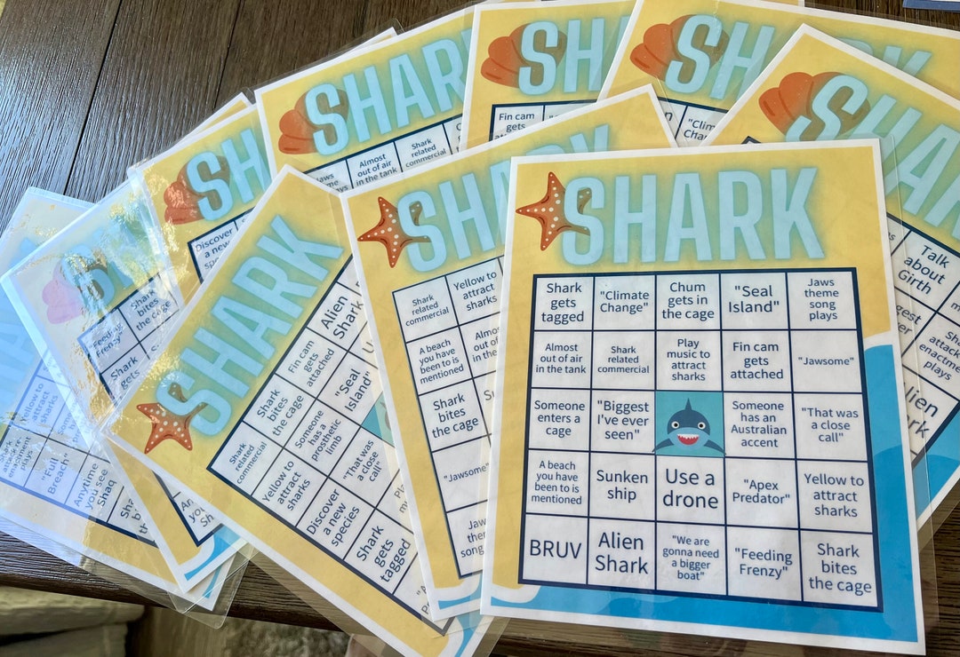 Shark Week Bingo Board - Etsy