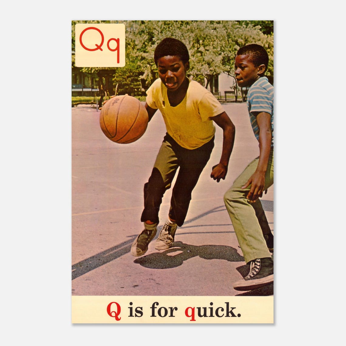 Q is for Quick 16x24 Vintage Alphabet Poster - Giclee Print - Etsy