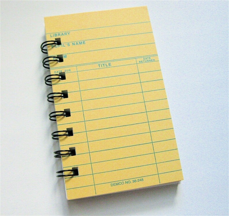 Library Card Notebooks Set of 5 - Etsy Canada