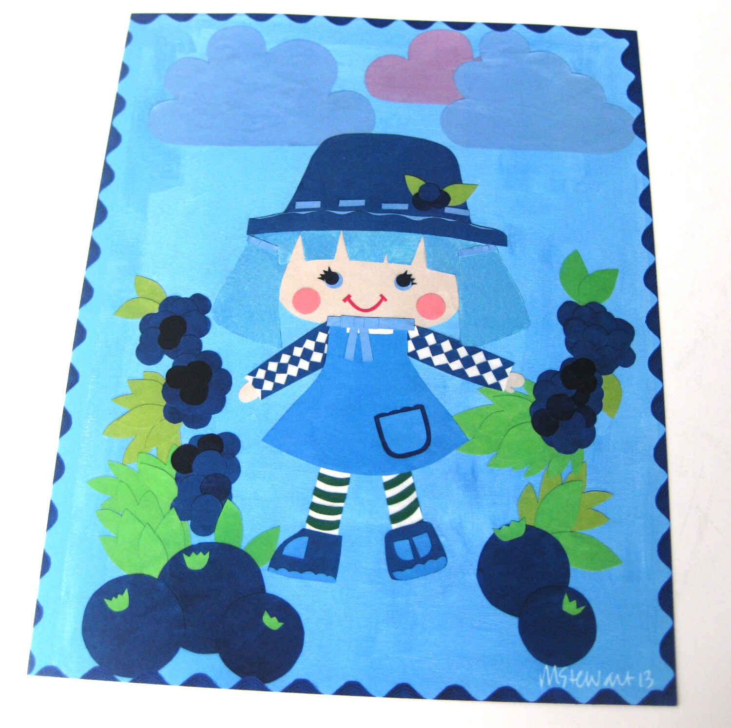 Blueberry Muffin Collage Art Print // Strawberry Shortcake - Etsy