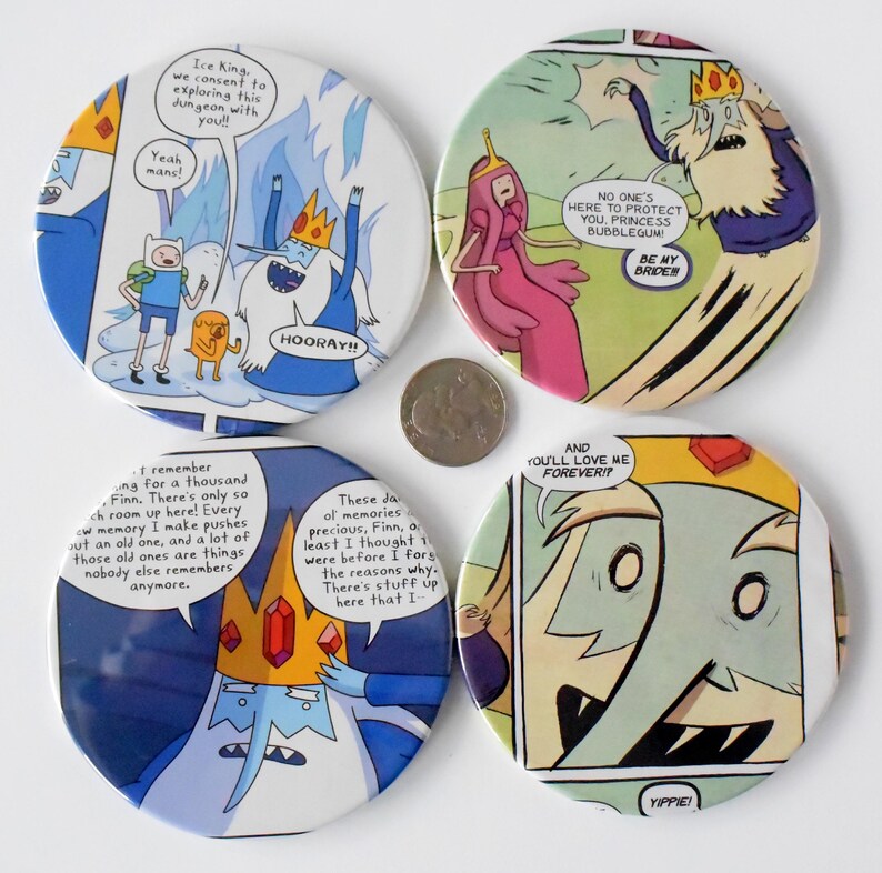 Adventure Time Ice King Comic Book Magnets Set of 4 | Etsy