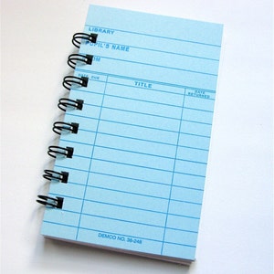 Library Card Journal // Back to School // Blank Notepad - Etsy