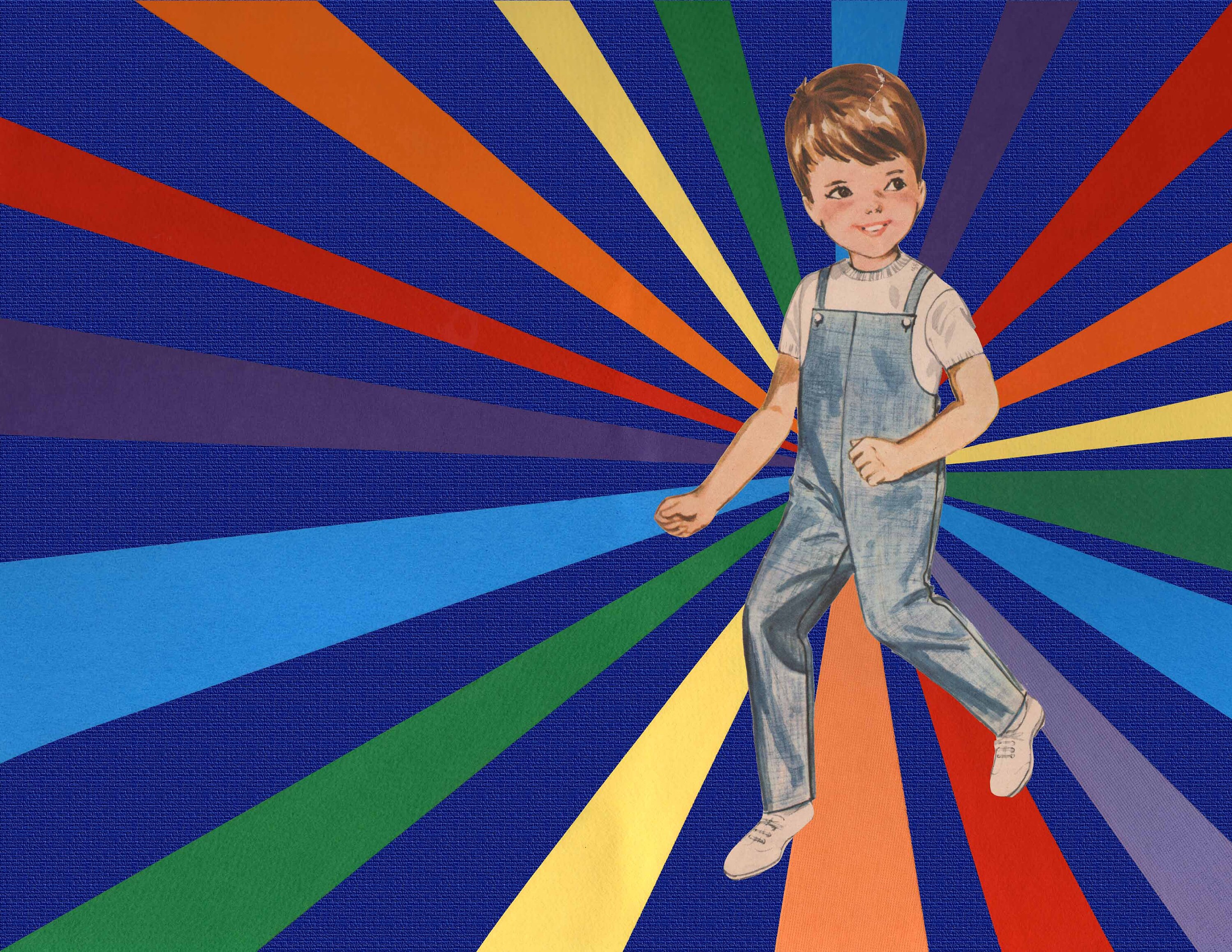 Rainbow Boy Collage Art Print - Etsy Norway