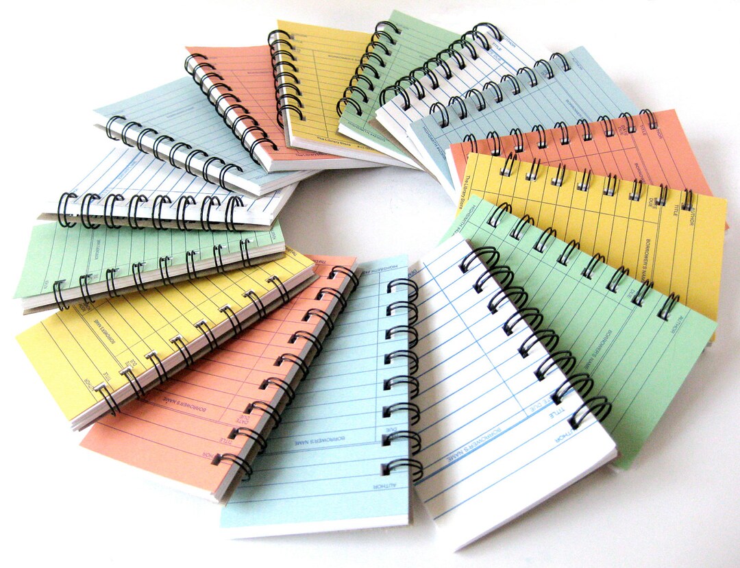 Notebook // Library Card Note Book // Teacher Gift - Etsy