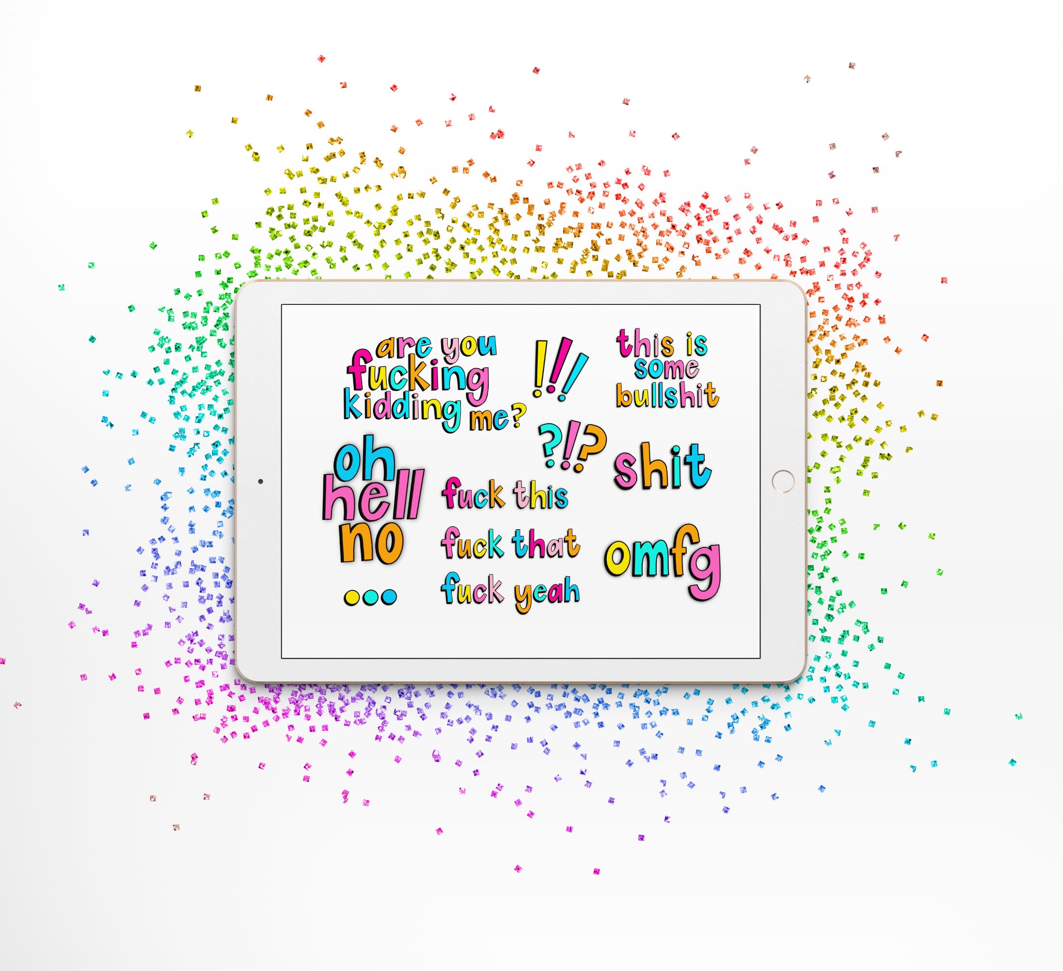 Digital Stickers // Swear Words // Goodnotes Stickers & Clip Art - Etsy