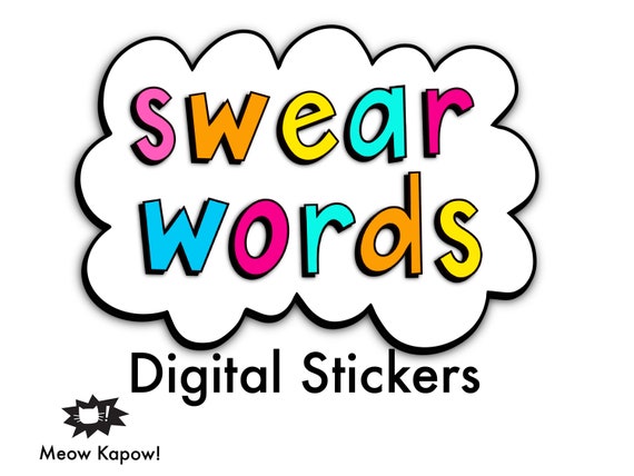 Digital Stickers // Swear Words // Goodnotes Stickers & Clip - Etsy