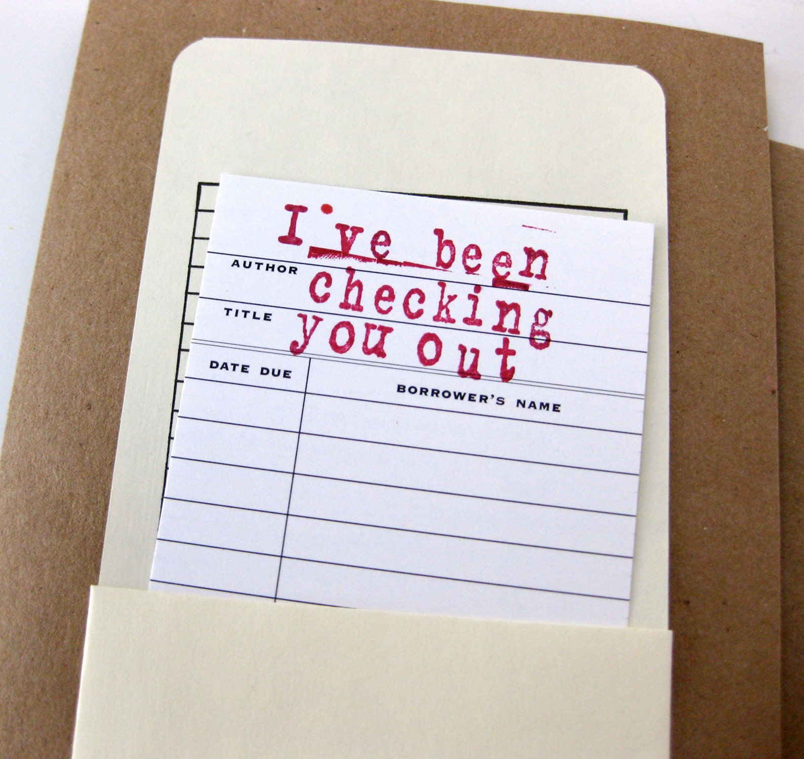 Checking You Out Anytime Love Card // Library Card - Etsy