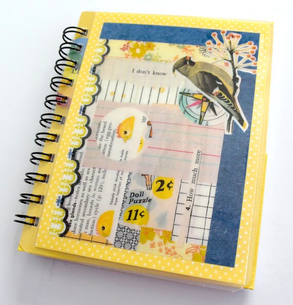 Bird Collage Art Notebook & Journal | Etsy