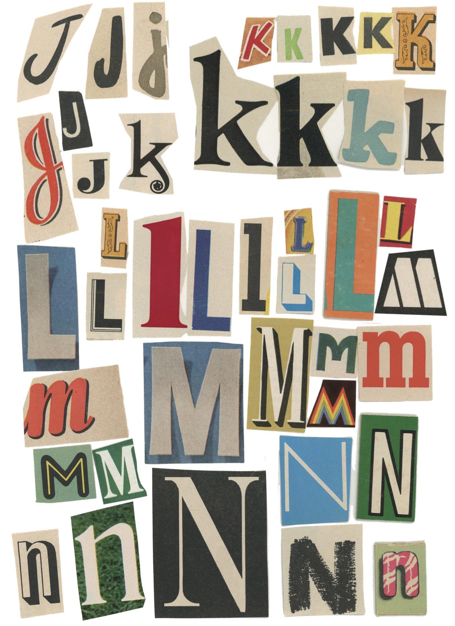 Vintage Alphabet Magazine Letters Download Clipart - Etsy