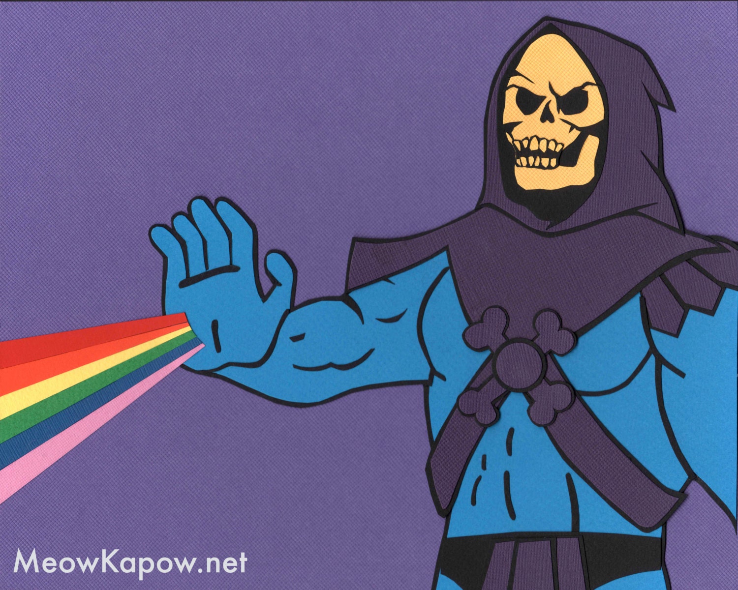 Skeletor // MOTU // Collage Art Print | Etsy