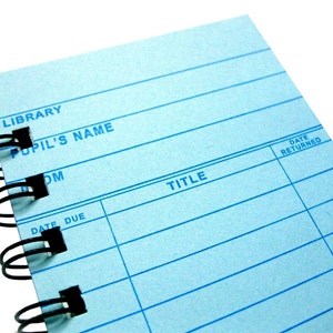 Library Card Journal // Back to School // Blank Notepad - Etsy