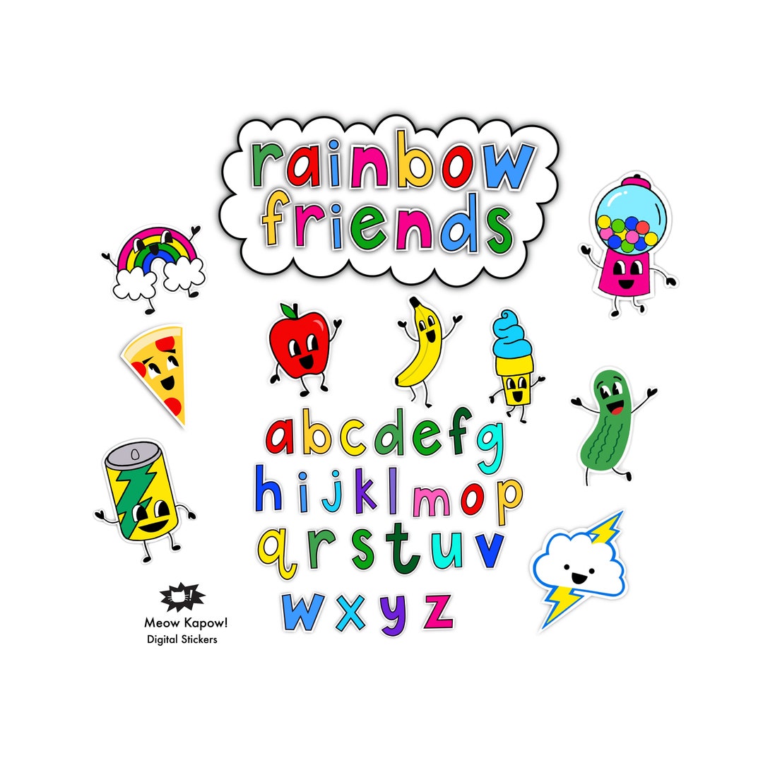Digitale Sticker // Rainbow Friends // GoodNotes Sticker & Clip Art ...