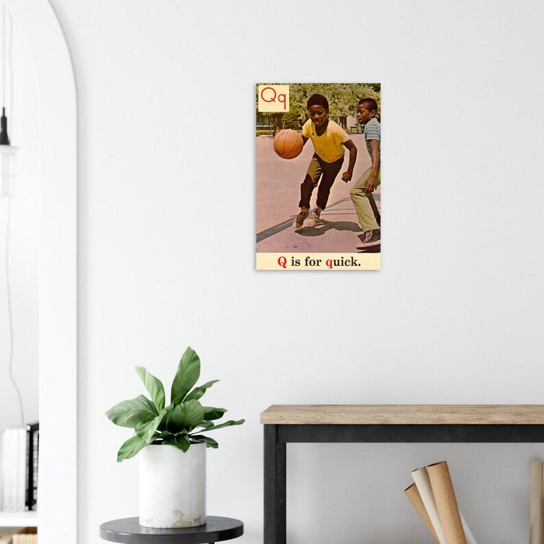 Q is for Quick 16x24 Vintage Alphabet Poster - Giclee Print - Etsy