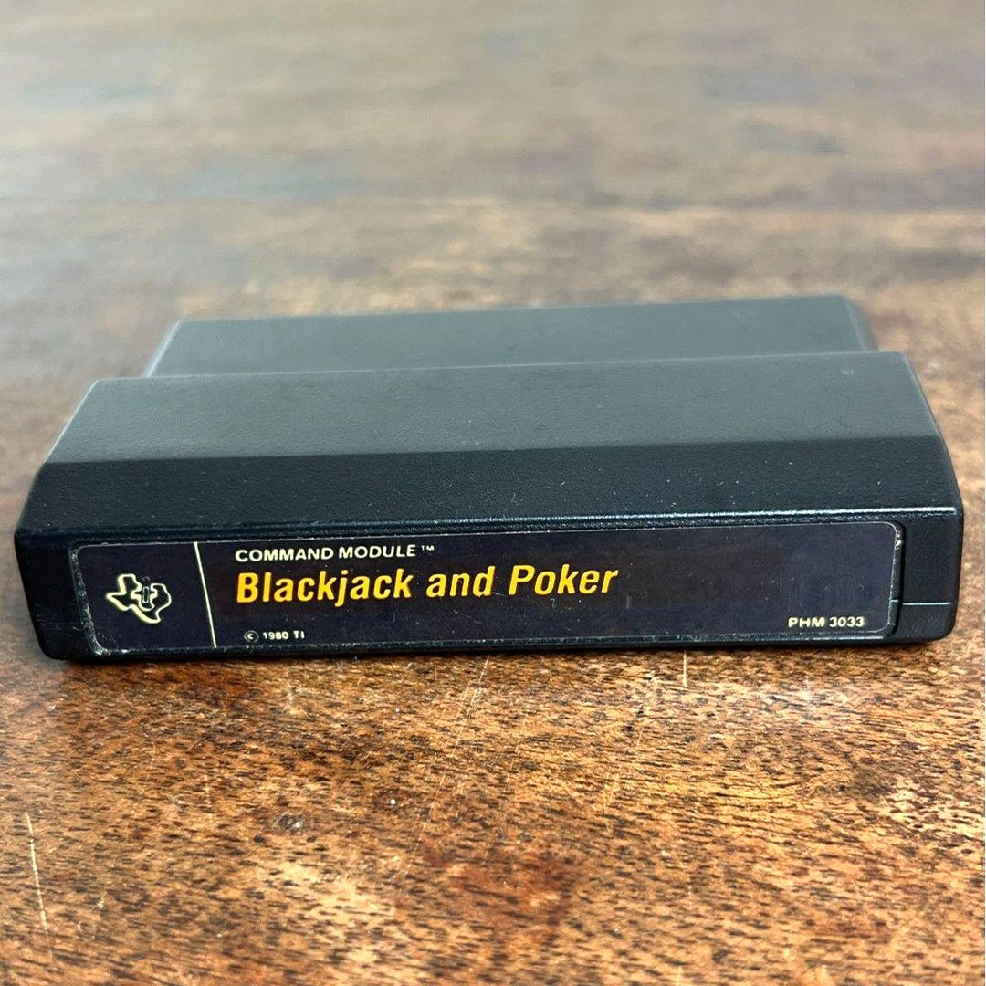 Texas Instruments TI-99/4A Command Module Blackjack and Poker PHM3033 ...