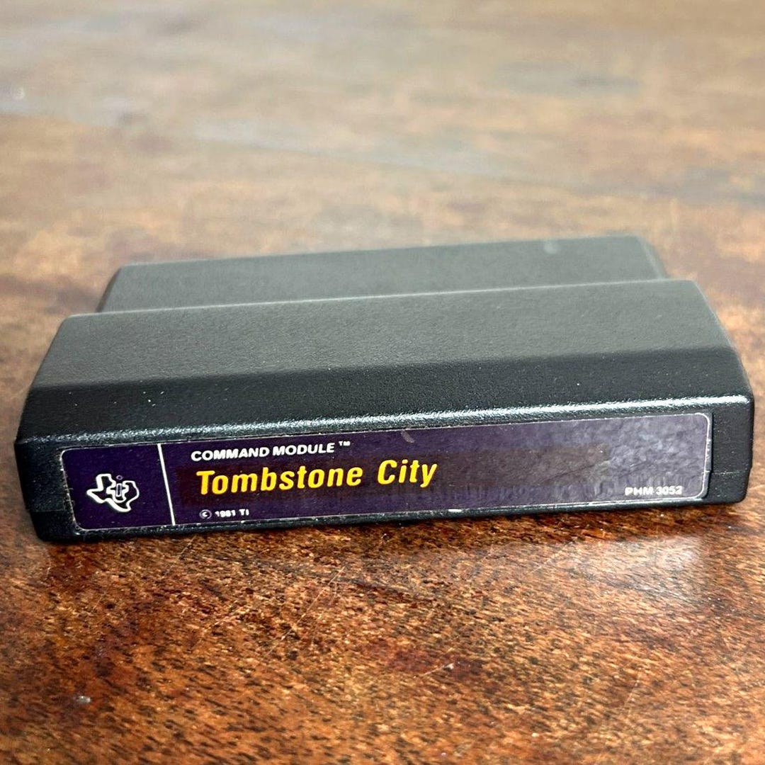 TOMBSTONE CITY Texas Instruments Game Command Module Cartridge TI-99/4A ...