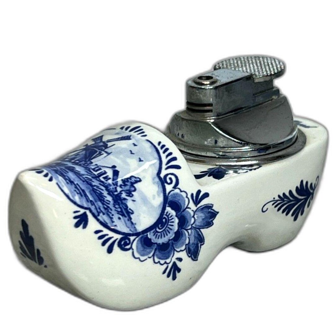 Delft Blauw Handpainted Clog Shoe Lighter Agro Holland Windmill Blue ...