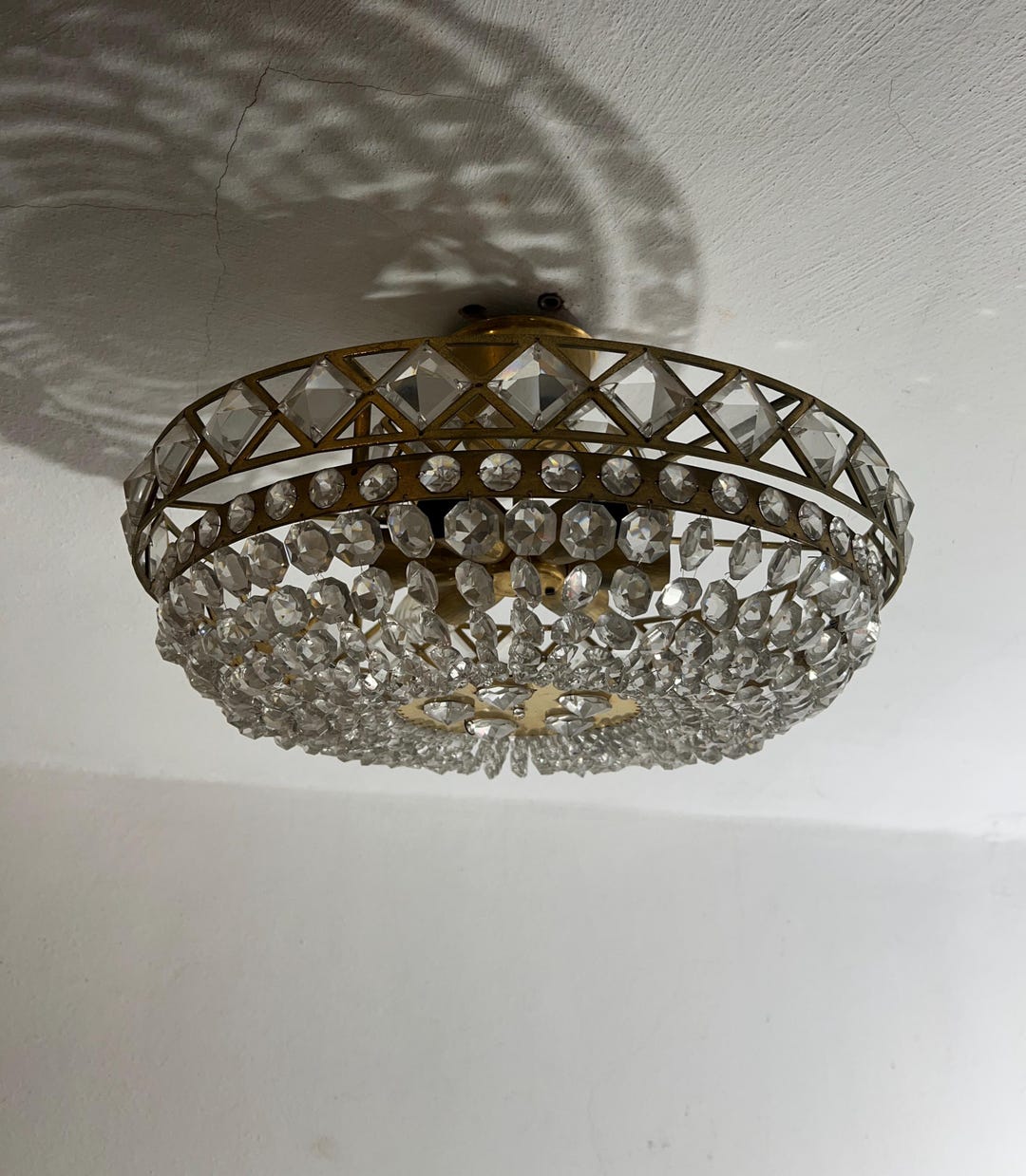 Beautiful Ceiling Lamp Crystal 70s/80s Retro Vintage Midcentury Ceiling ...
