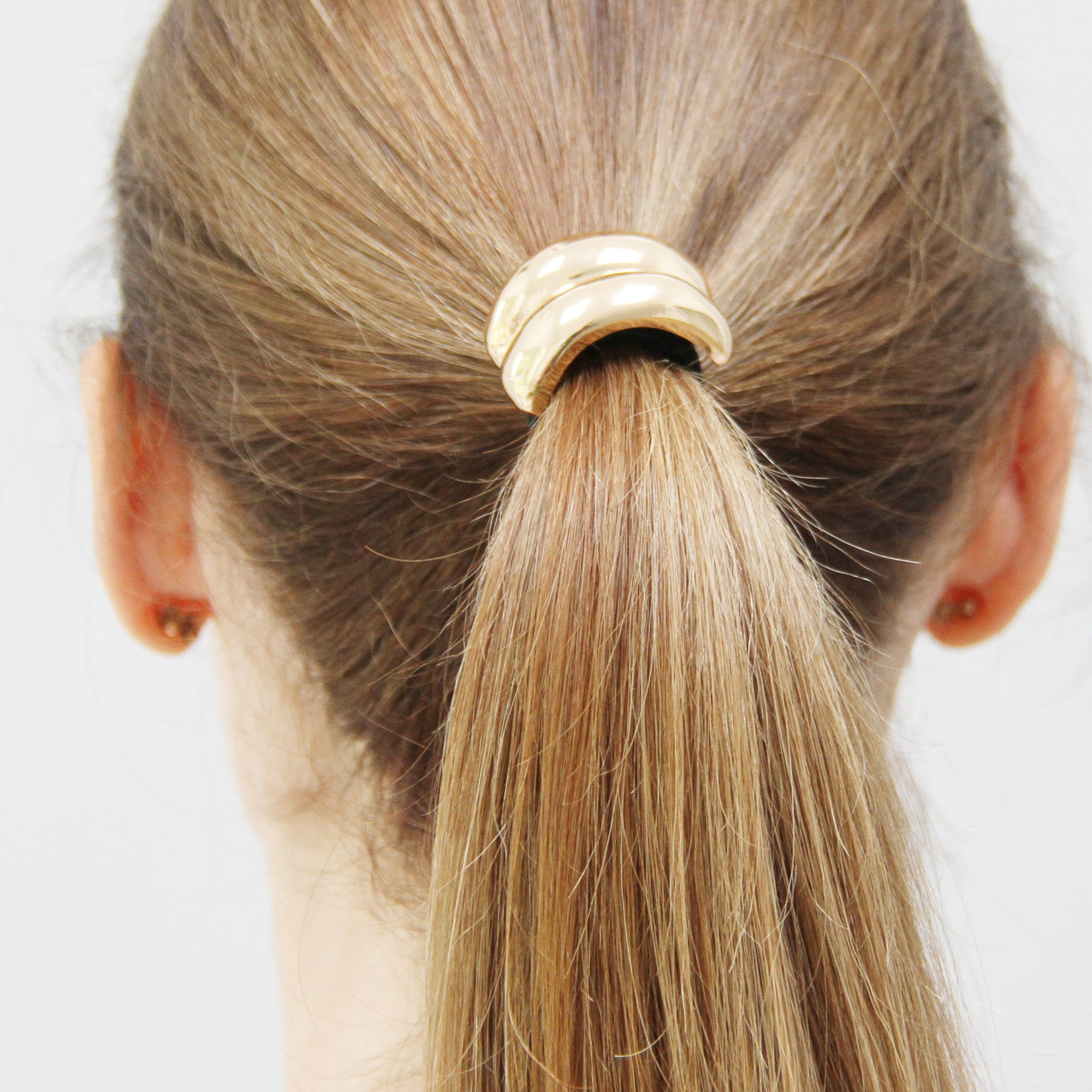 Gold or Silver Double Ponytail Holder - Etsy