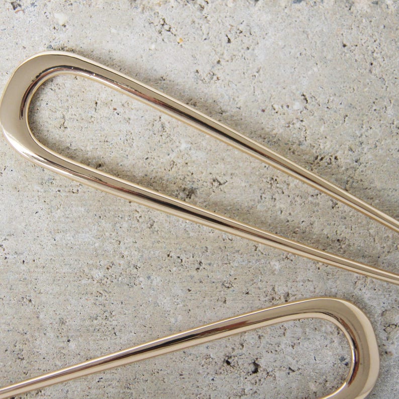 Large Elegant Gold Hair Pin - Etsy