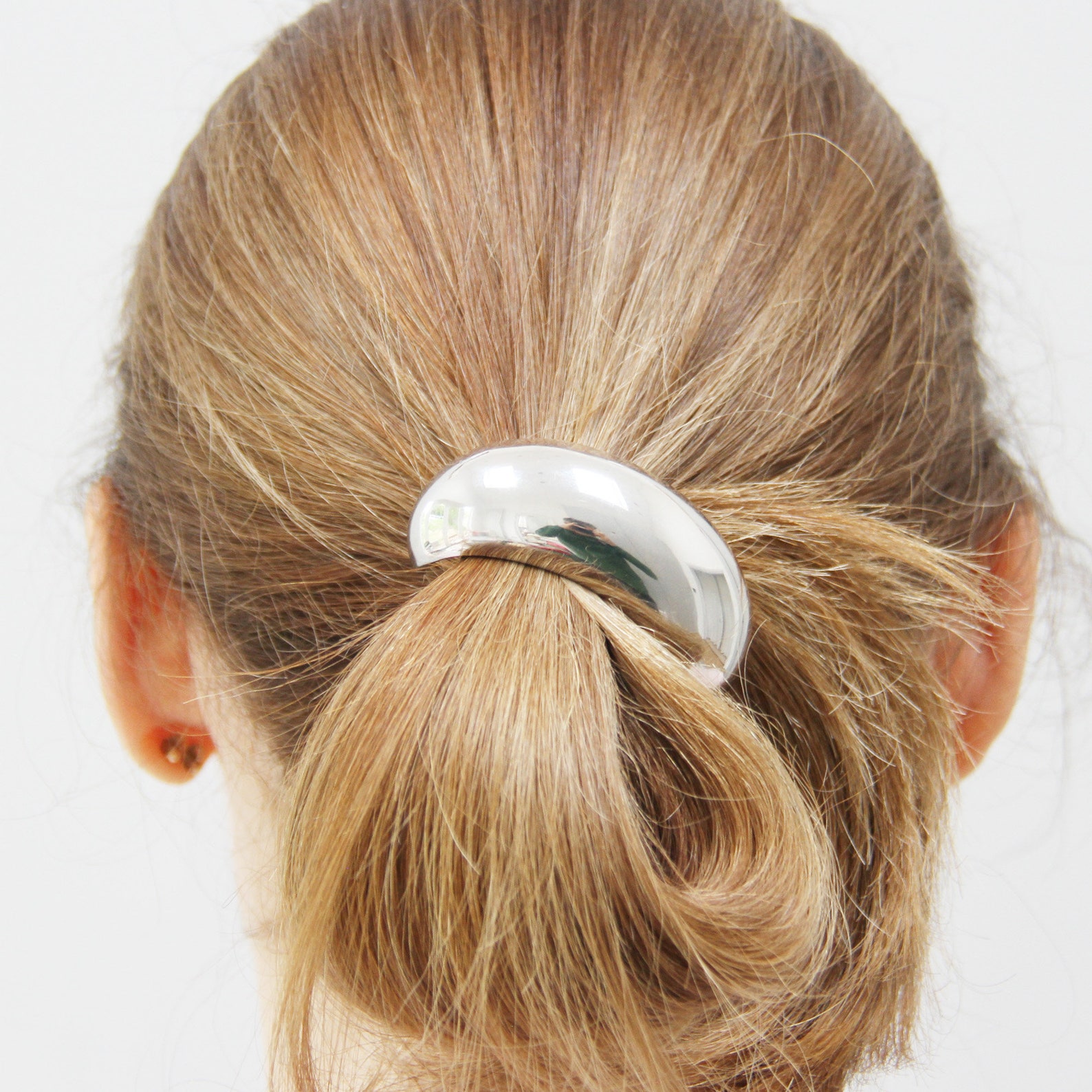 Gold or Silver Statement Ponytail Holder - Etsy