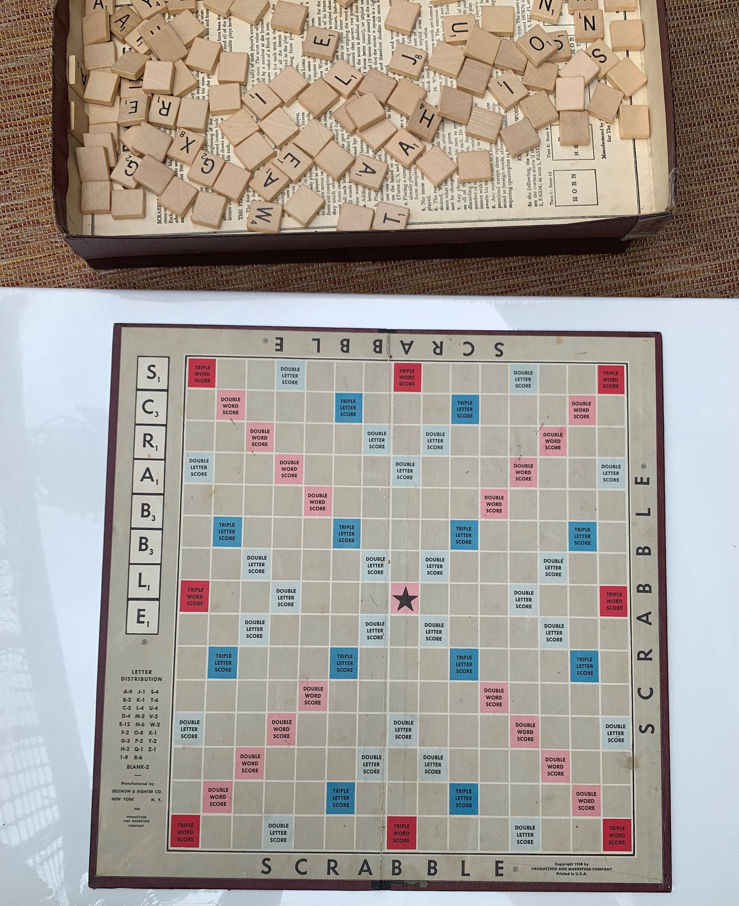 Vintage Scrabble Game by Selchow & Righter Co NY NY Classic | Etsy