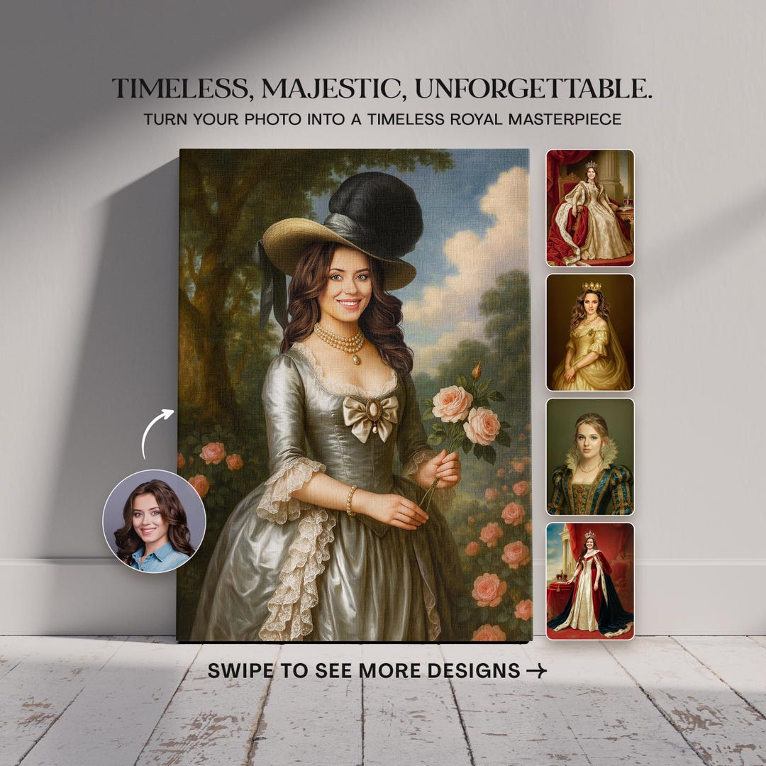 Custom Queen Portrait From Photo, Historical Renaissance Queen Painting ...