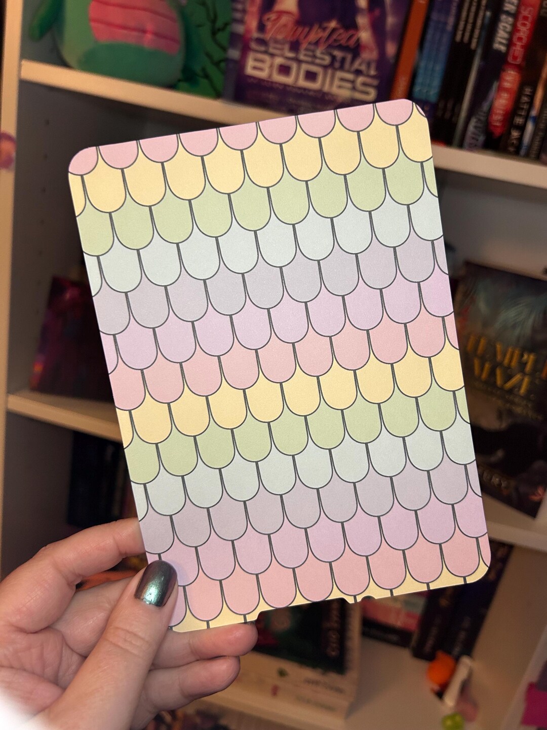 Pastel Rainbow Mermaid Scales Kindle Insert - Background - Etsy