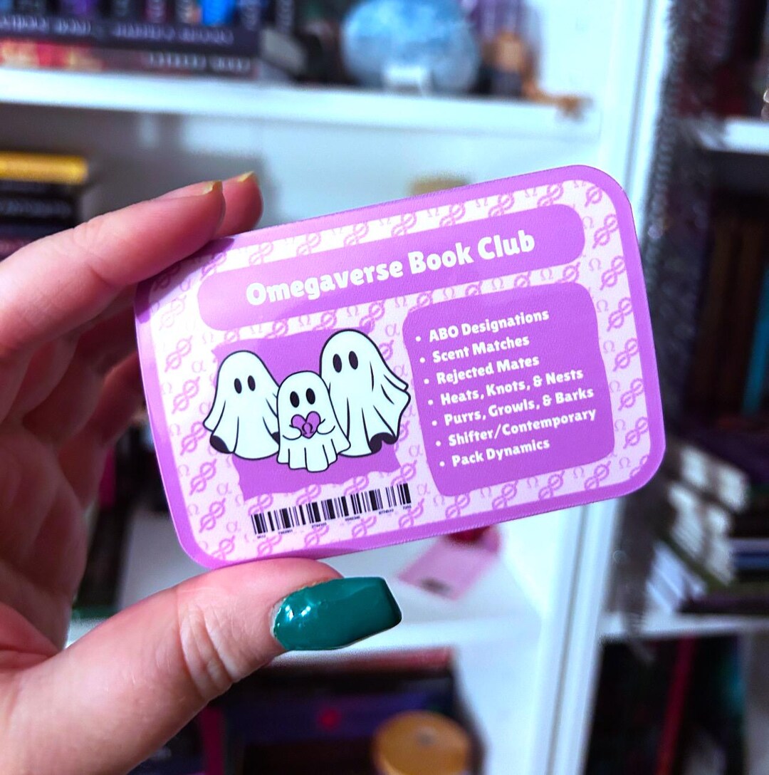 Omegaverse Book Club Library Card Sticker - Paranormal Romance - Spicy ...