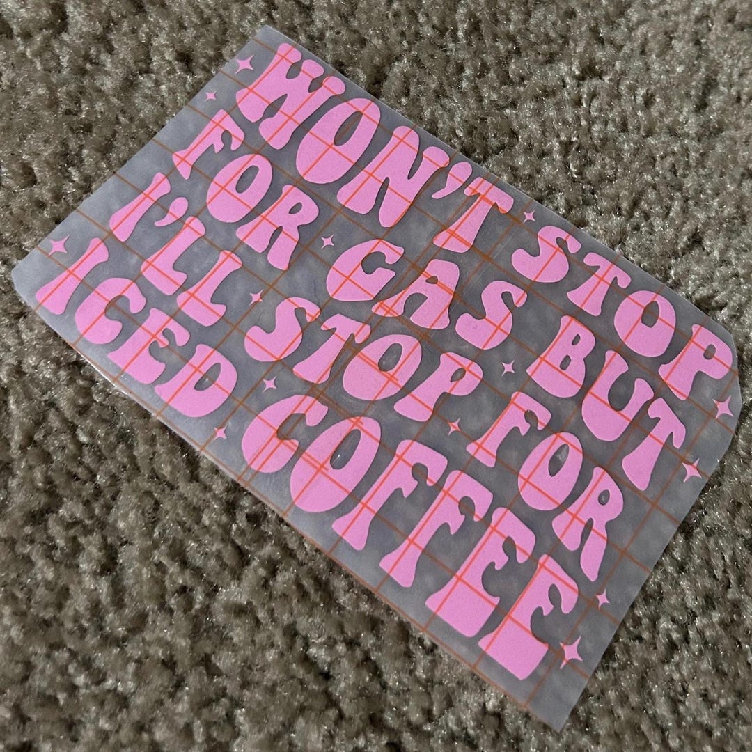 Iced Coffee Decal: Car, Laptop, and Custom Vinyl Sticker - Etsy