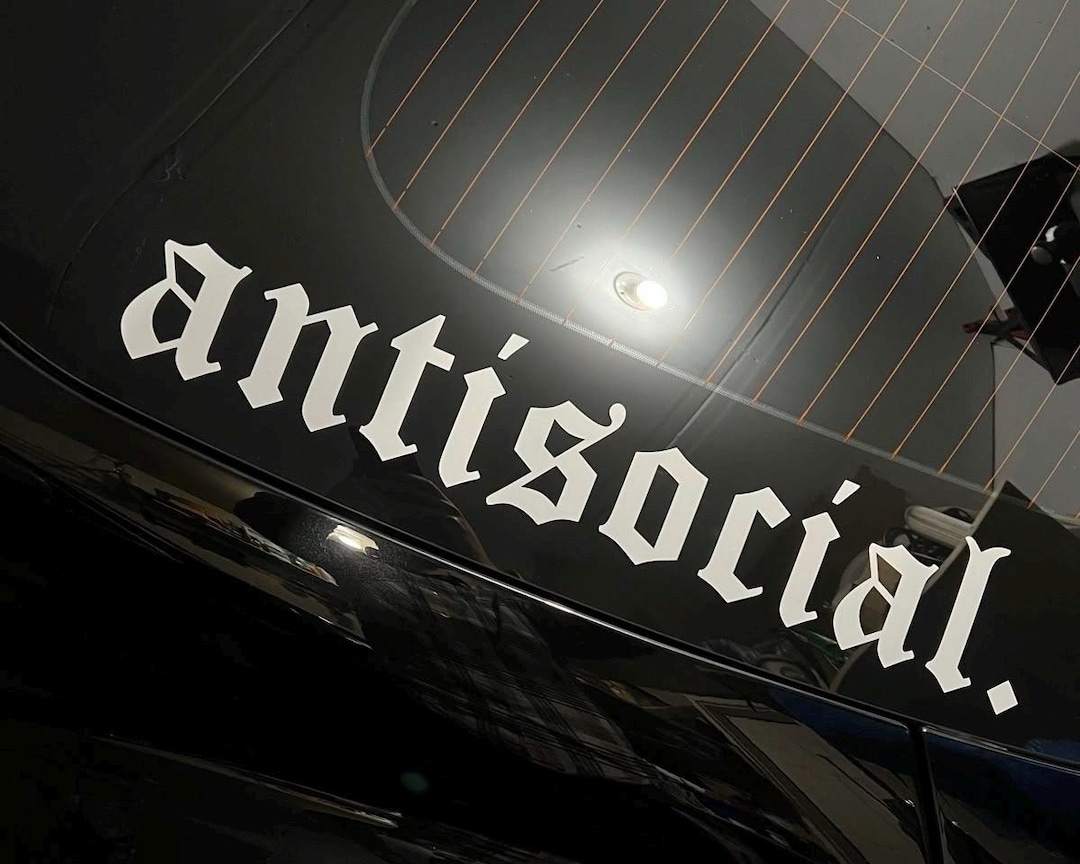 Antisocial Decal - Decal for Cars, Laptop, Vehicle, and Custom. - Etsy