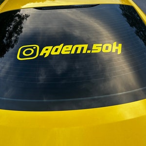 Custom Instagram Handle Decal: Social Media Car Window Vinyl - Etsy