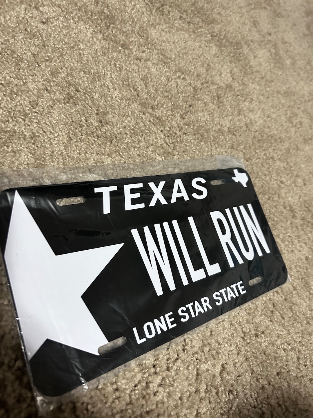 Texas WILL RUN License Plate - Custom Aluminum Plate - Etsy