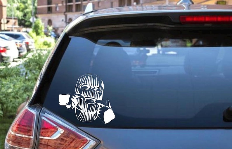 Gangsta With Ski Mask Decal - Decal for Cars, Laptop, Vehicle, and ...