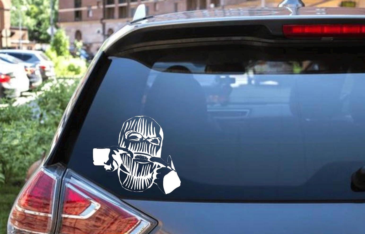 Gangsta With Ski Mask Decal - Decal for Cars, Laptop, Vehicle, and ...