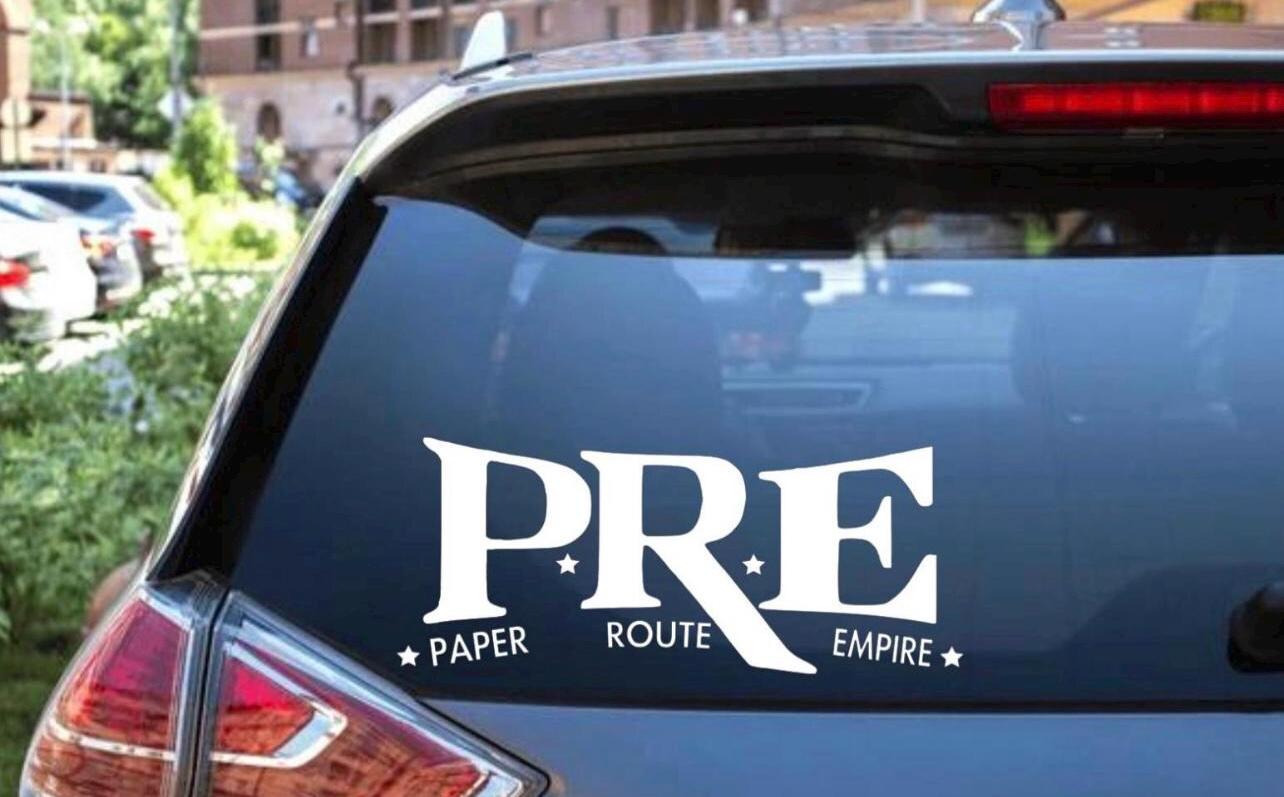 P.R.E Paper Route Empire Decal - Decal for Cars, Laptop, Vehicle, and ...